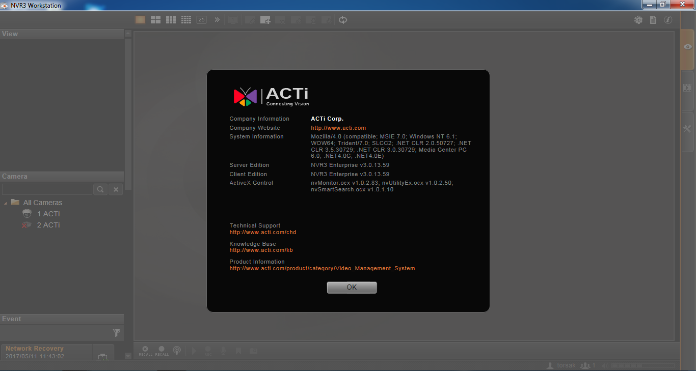 การอัพเกรดโปรแกรม NVR3 โปรแกรมบันทึกภาพของ ACTi